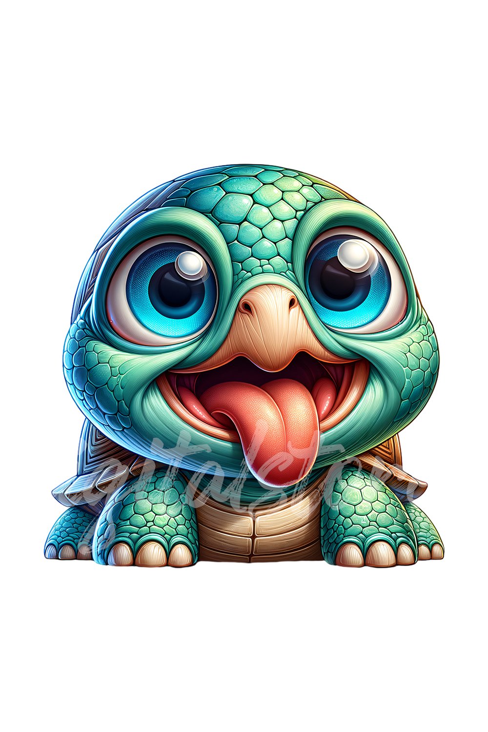 Funny Quirky Turtle Clipart Sublimation PNG (3589740)