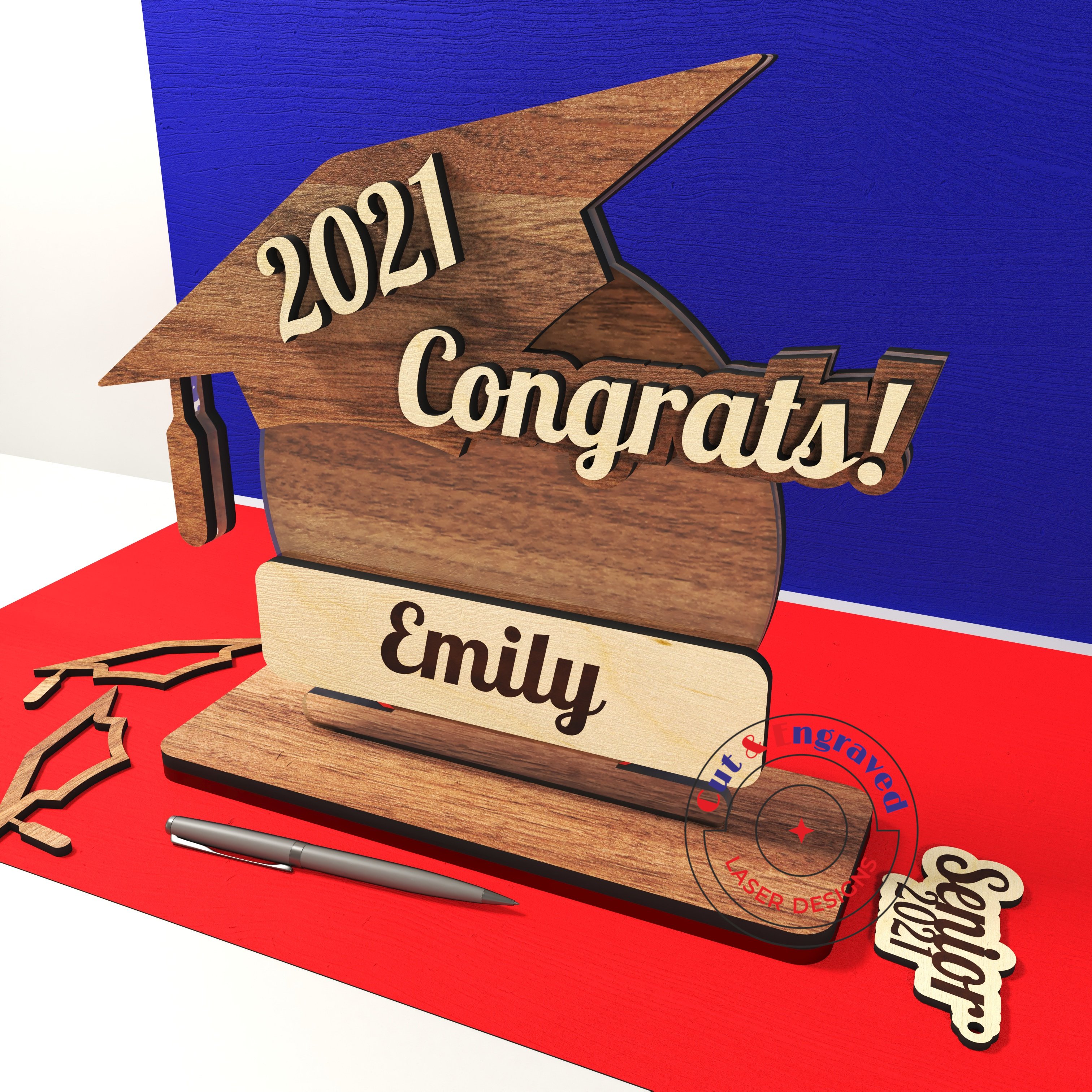 Class of 2021 graduation award. Glowforge ready (1212374)