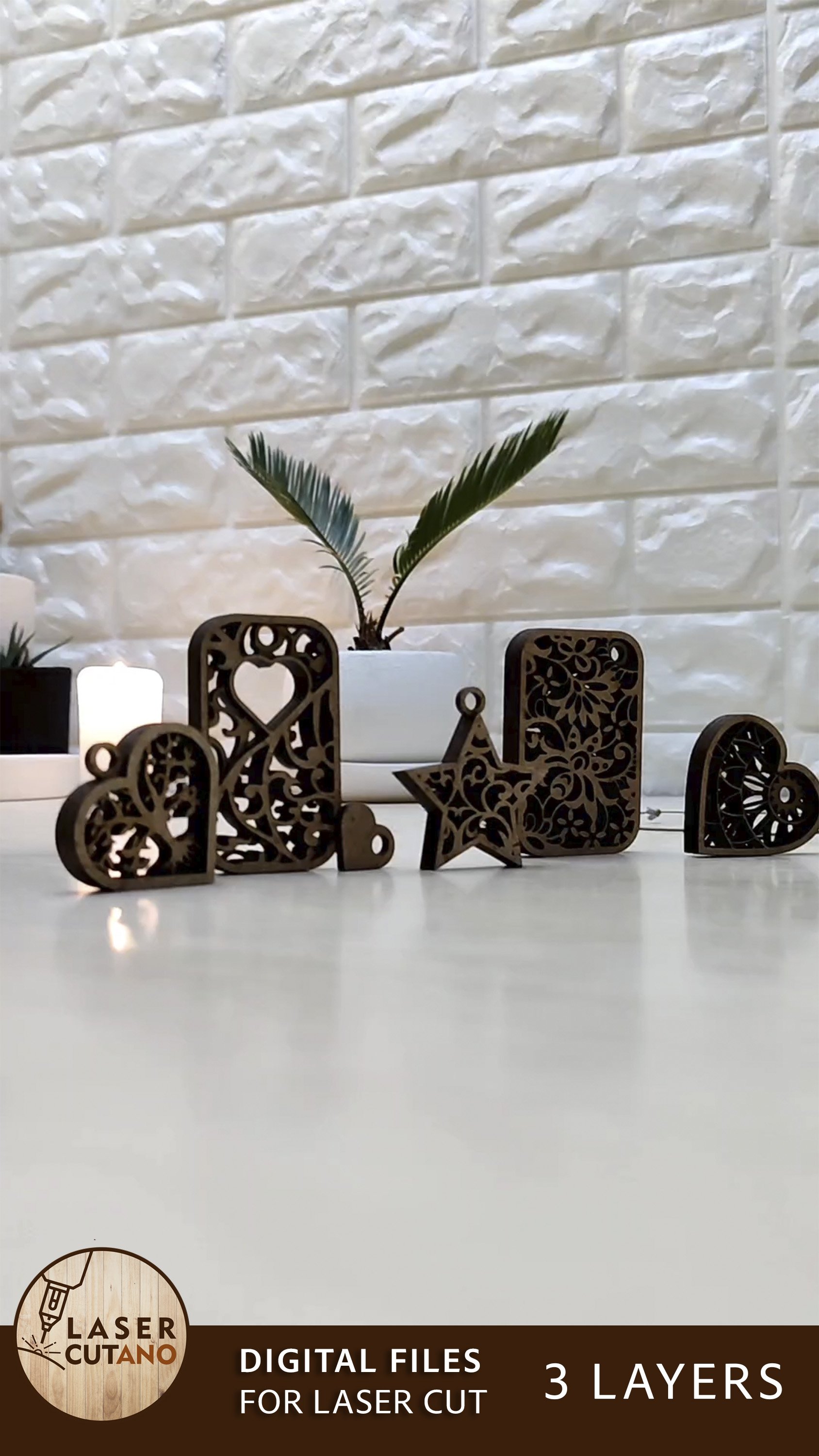 Multilayer Cut File 5 Keychains Bundle (1247253)