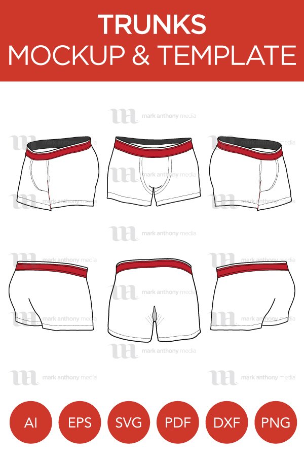 Trunks - Vector Template Mockup