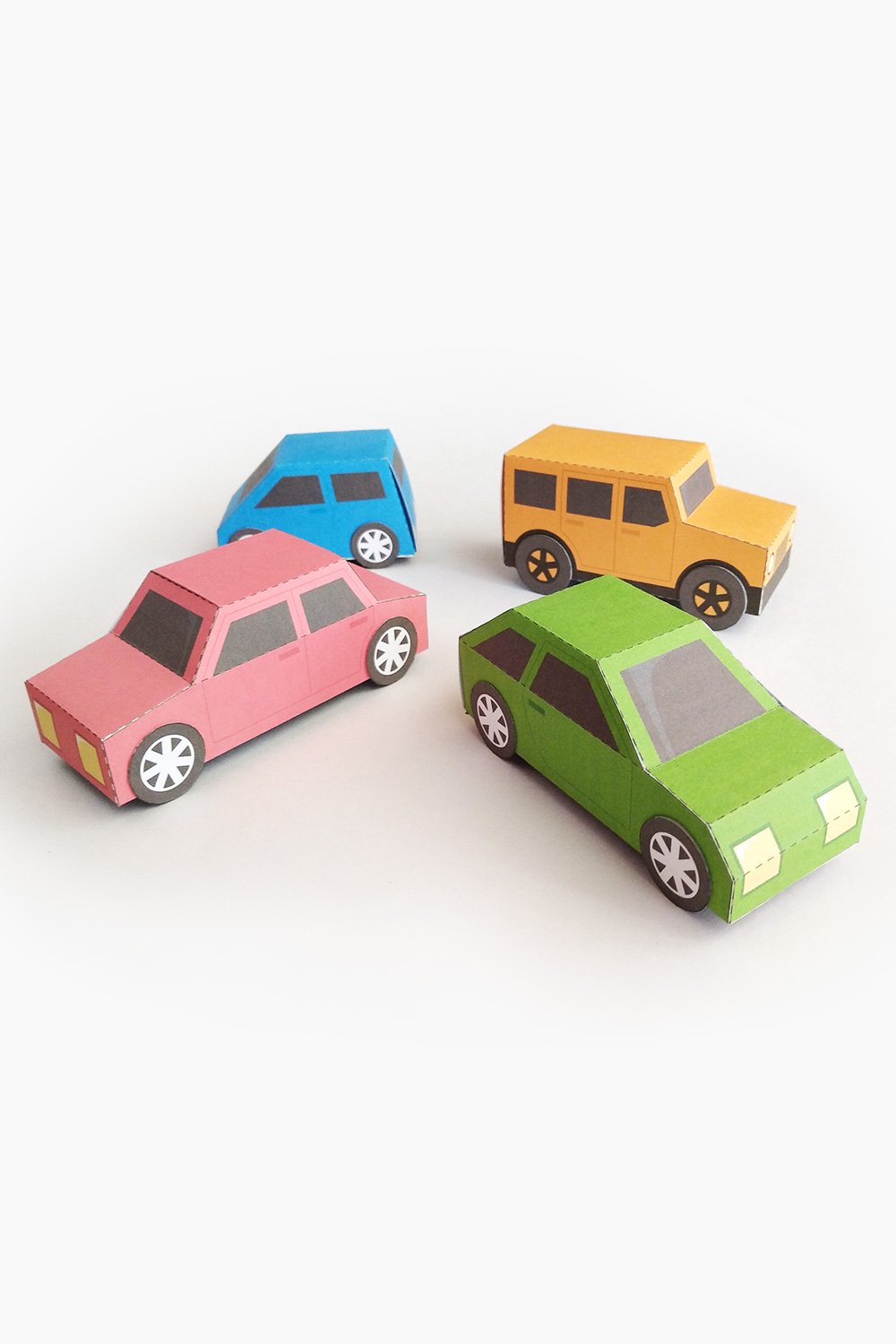 CARS 4 in 1. Paper Toys / Gift Boxes