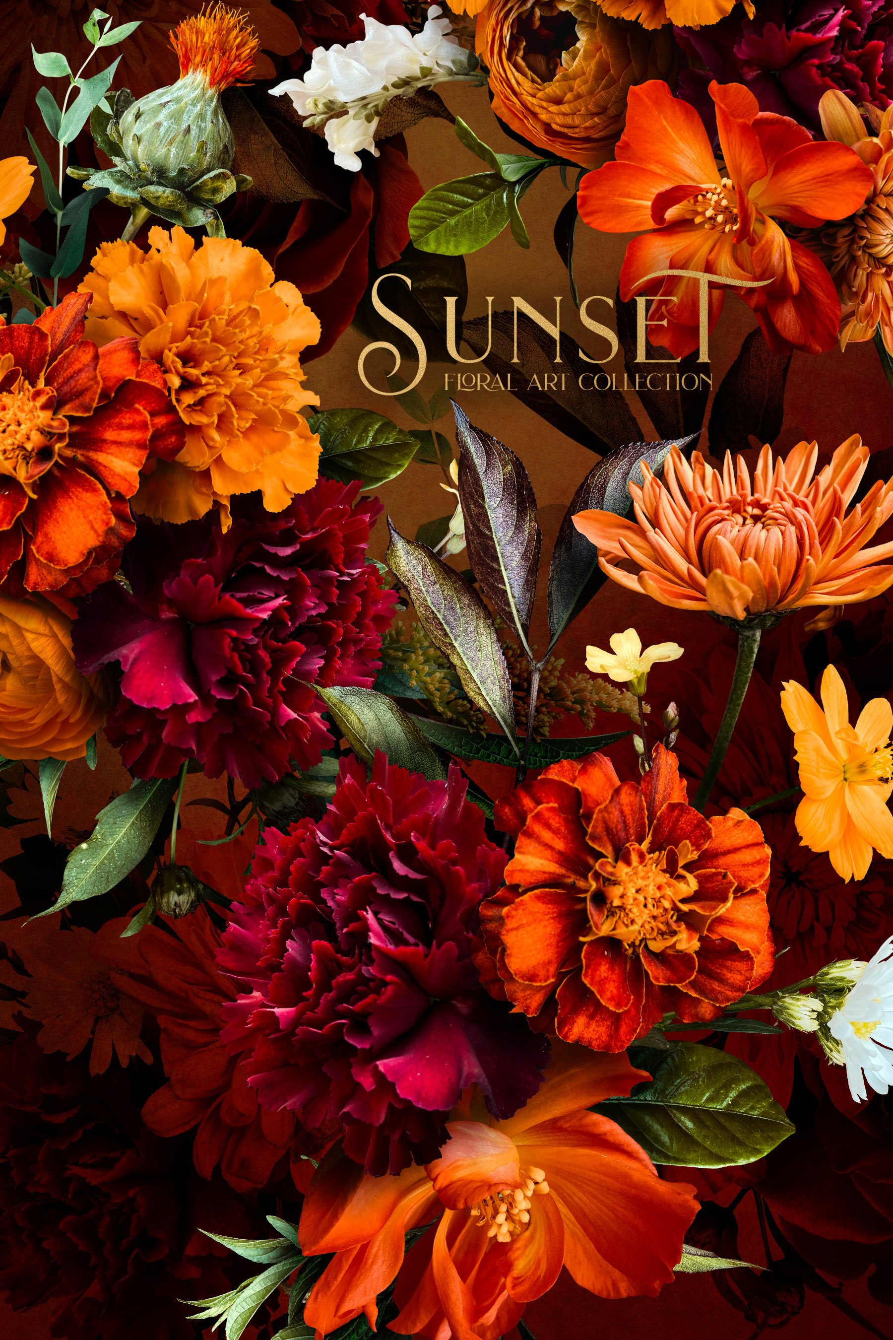 Sunset Floral Art Collection
