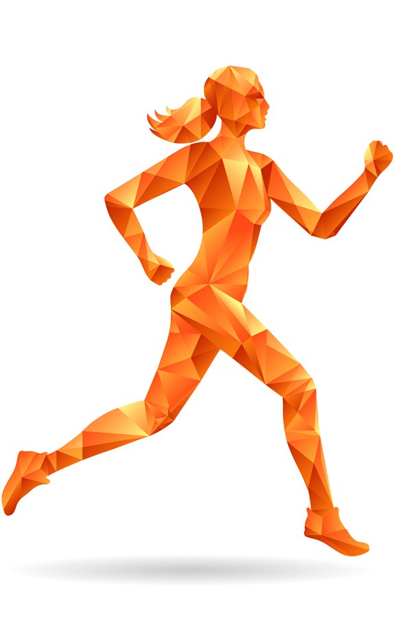 Running woman silhouette