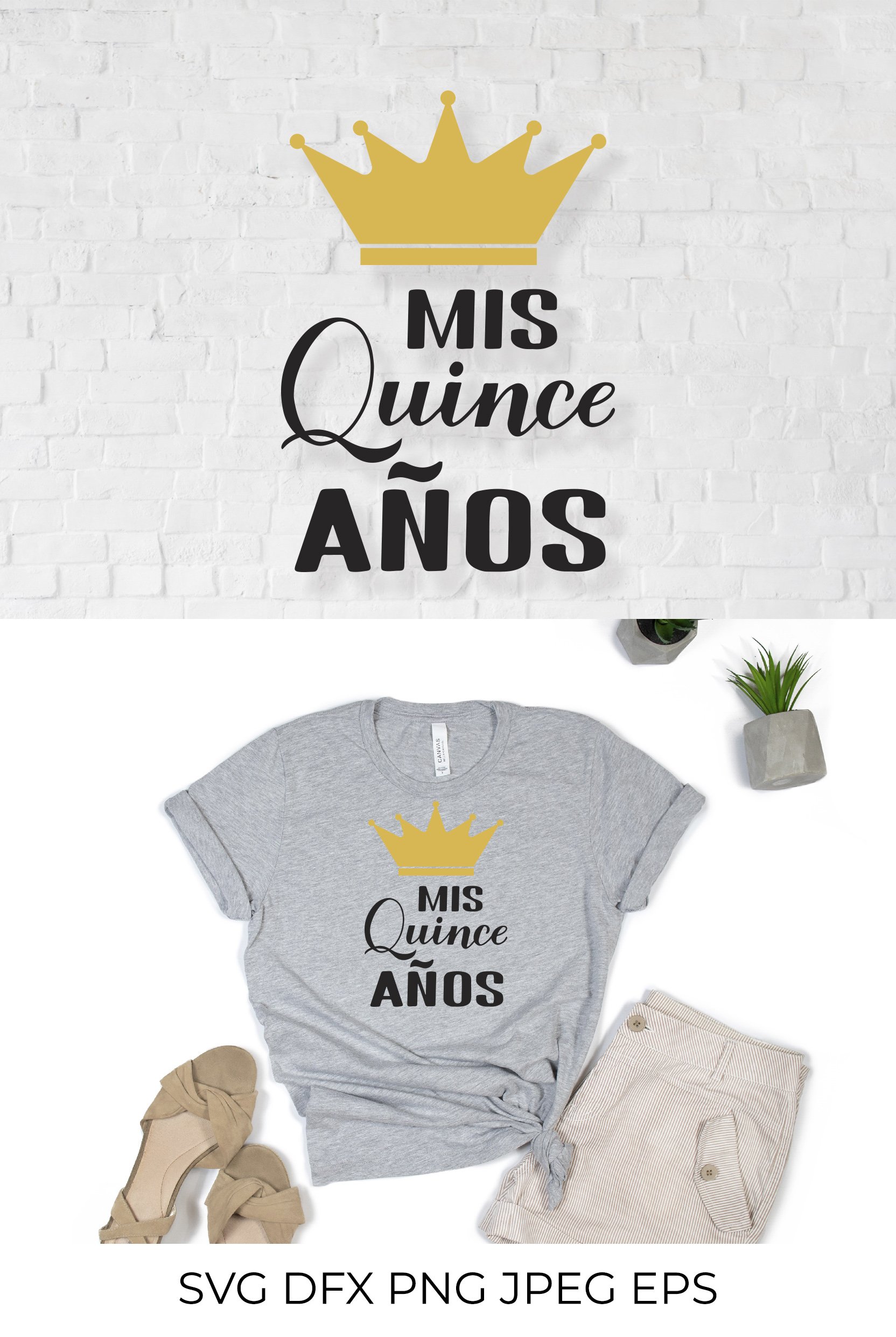 Mis Quince Anos lettering. Quinceanera quote SVG