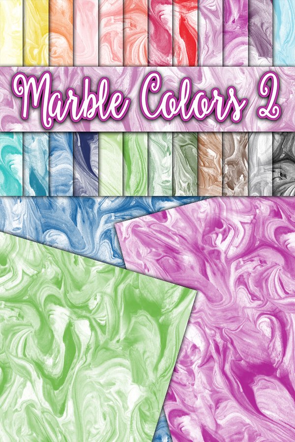 Marble Colors Digital Paper Textures - Set 2