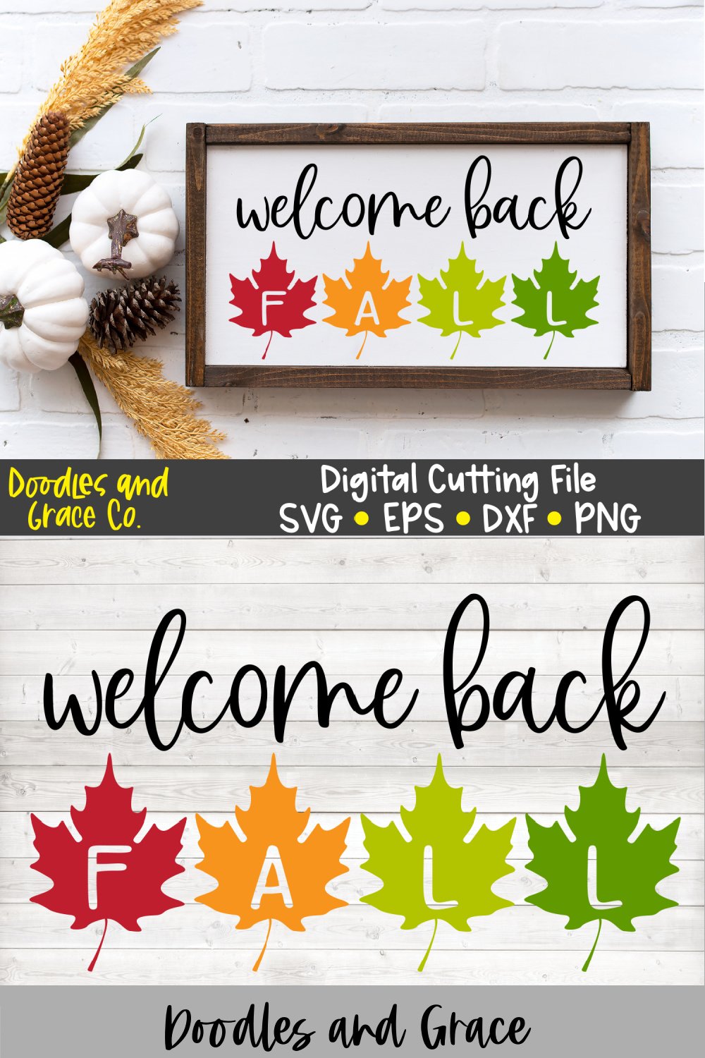 Welcome Back Fall SVG - DXF - EPS - PNG (809878)