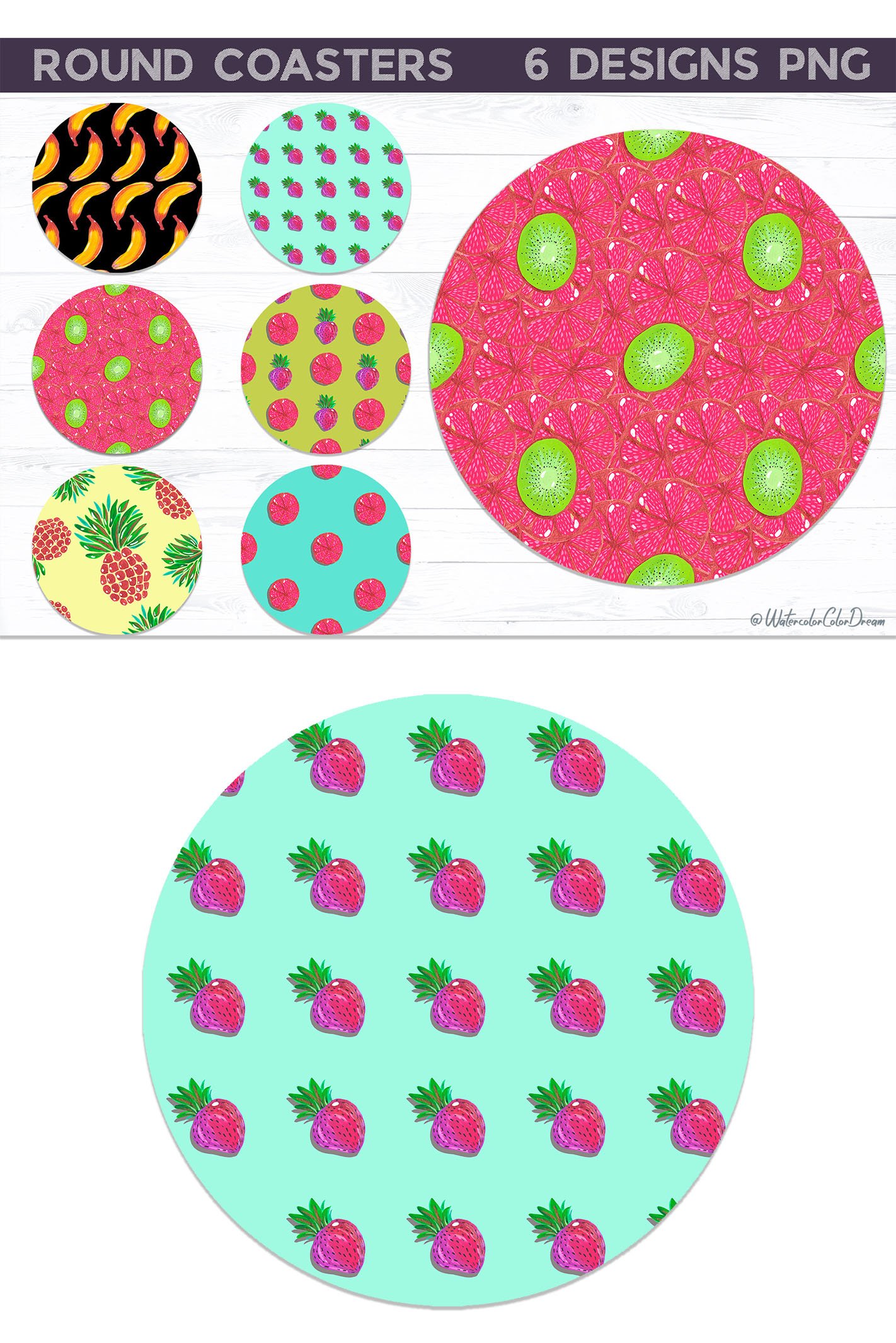 Fruits Coaster | Summer Round Coaster