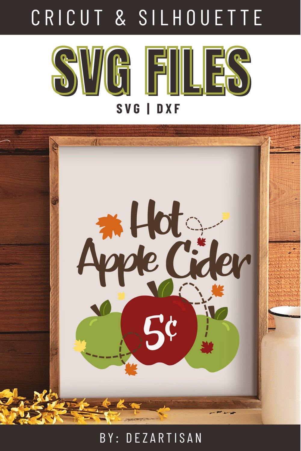 Hot Apple Cider 5 Cents SVG, Sublimation Screen Print Design