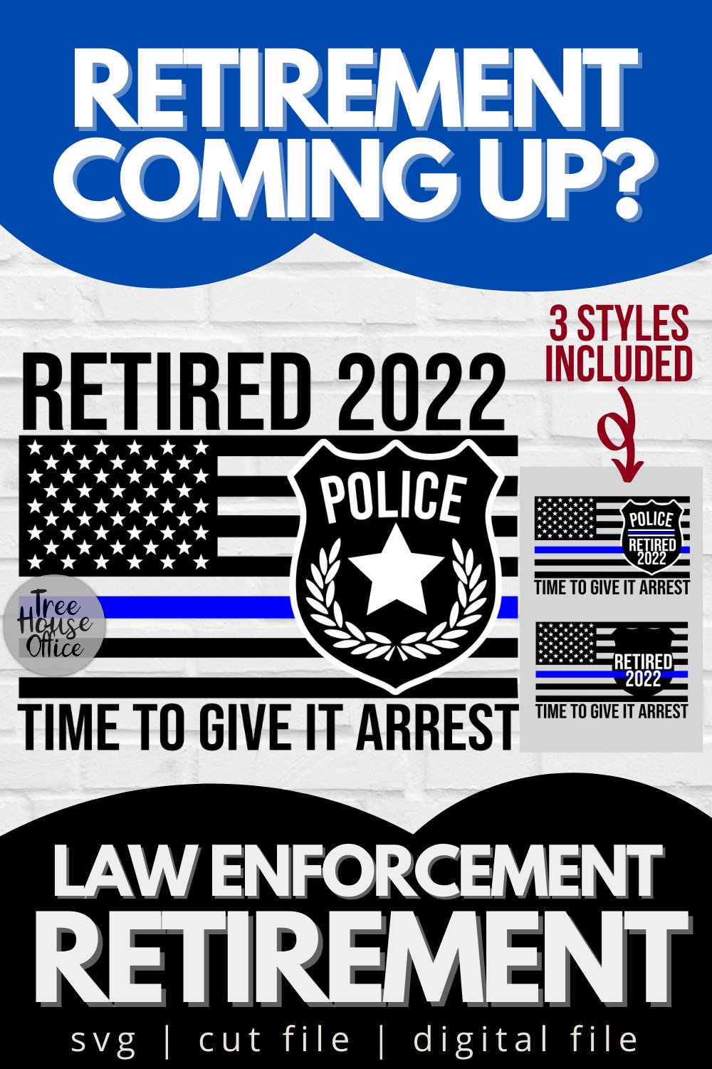 Police Retirement SVG, Time to Give it Arrest Cop Retirement