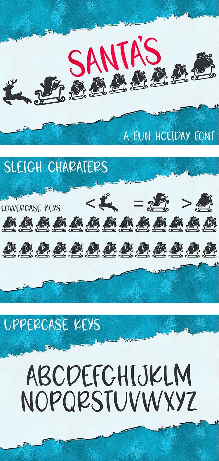 Santa's Sleigh - A Fun Holiday Font