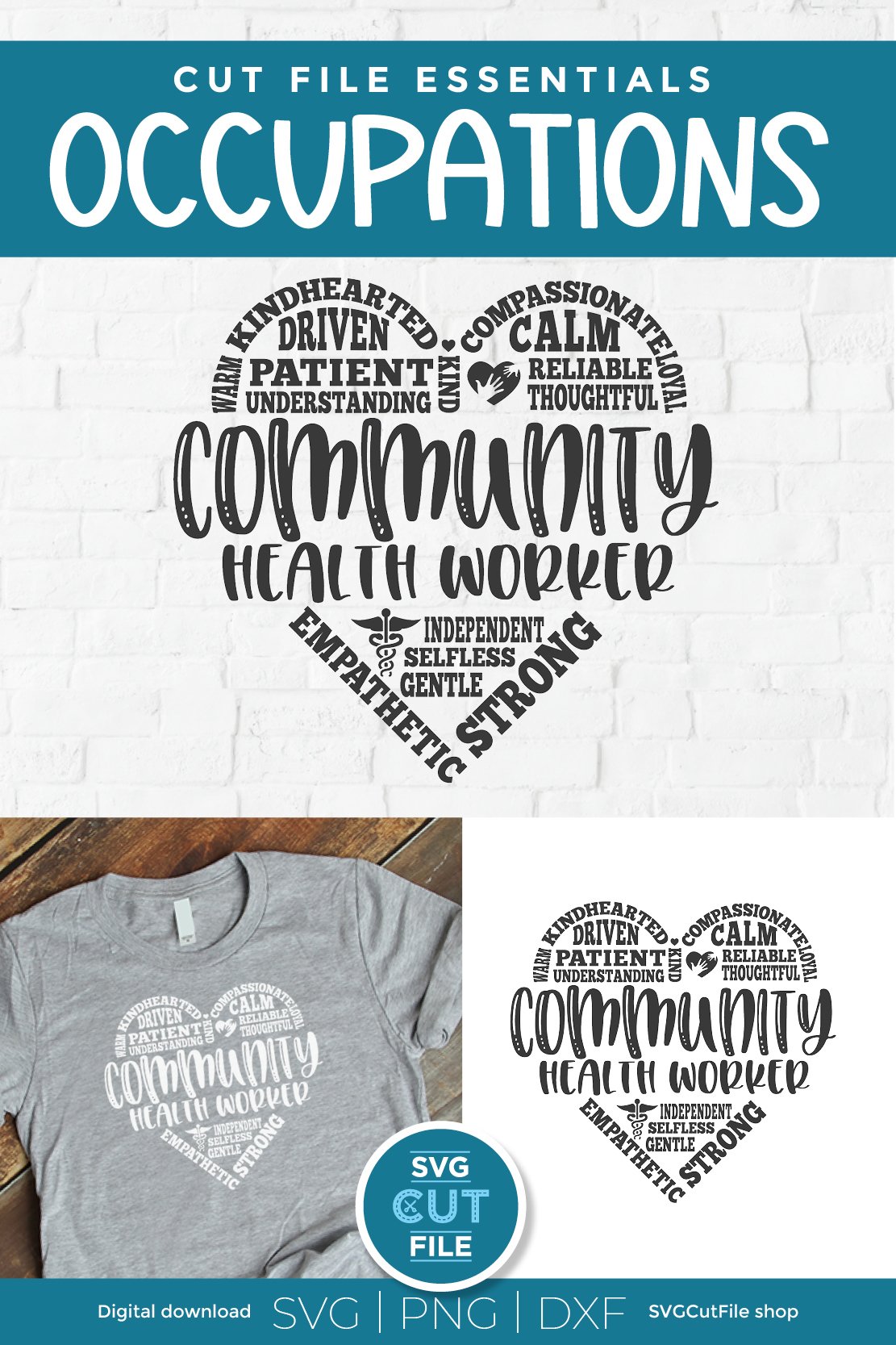 Community Health worker svg, a CHW svg for crafters
