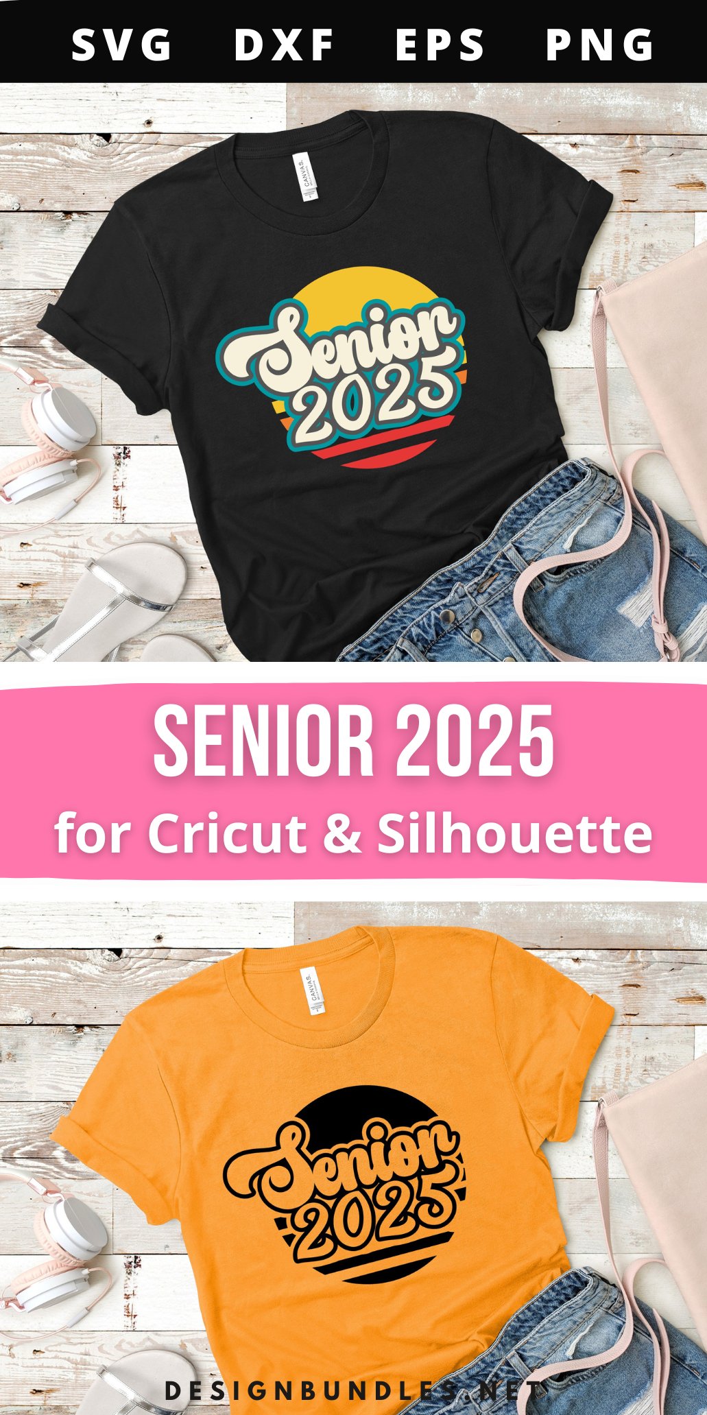 Sunset Senior 2025 SVG Digital Cut File Instant Download