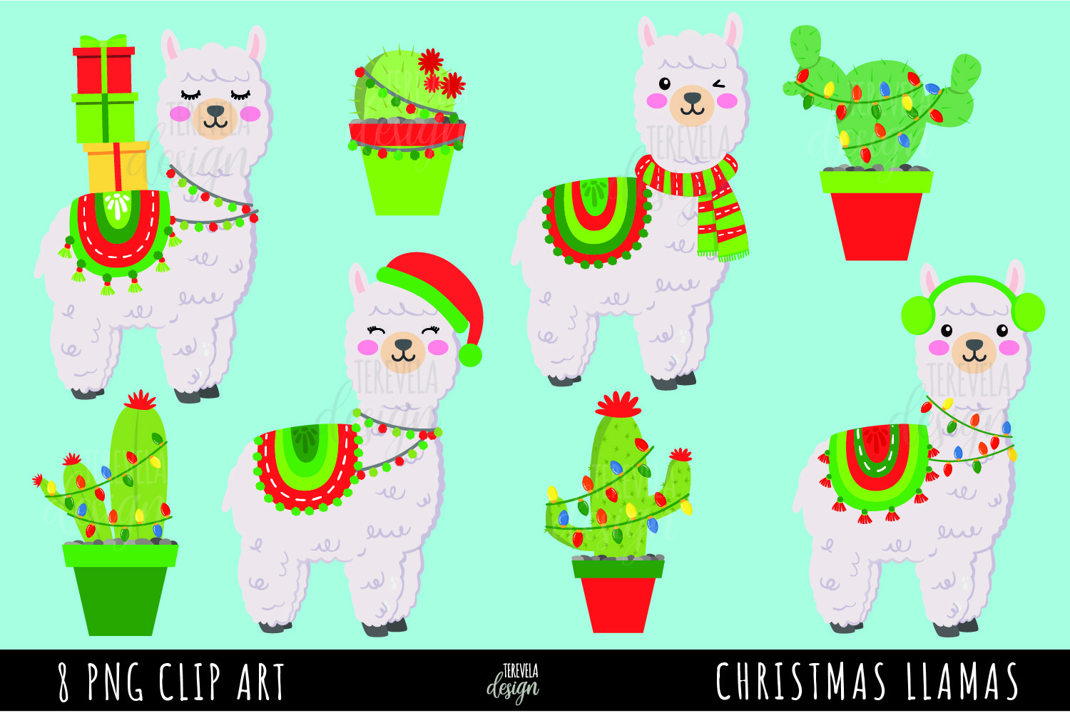 CUTE CHRISTMAS LLAMAS (1112802)