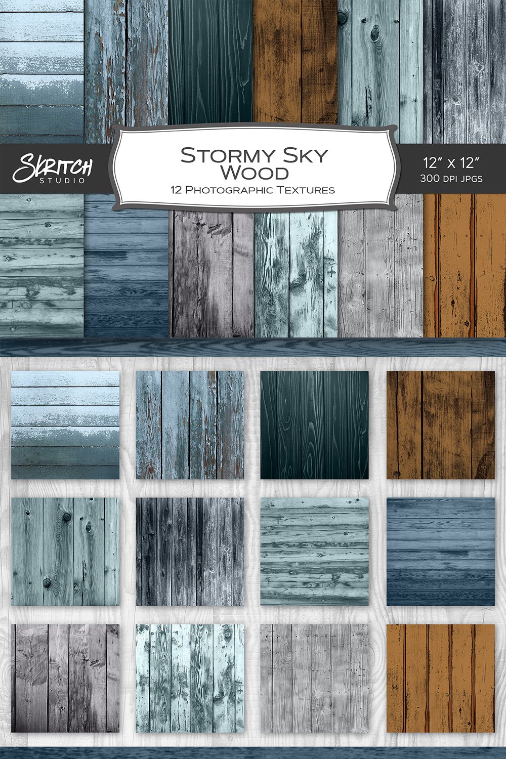 Stormy Sky Wood - 12 Photographic Textures