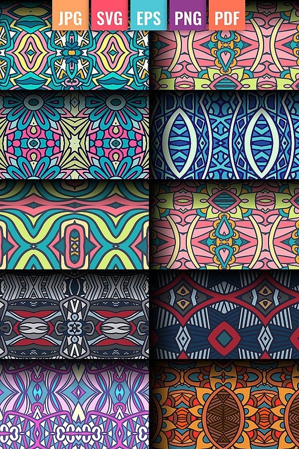 Geometric colorful Vector tiles seamless pattern