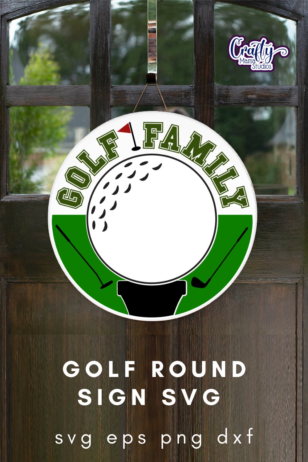 Golf Svg, Round Sports Sign, Sport Family Door Hanger