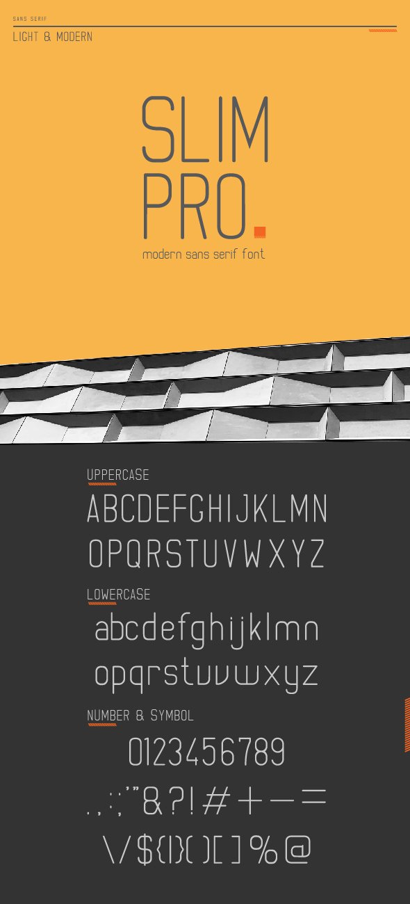 Slim Pro light sans serif