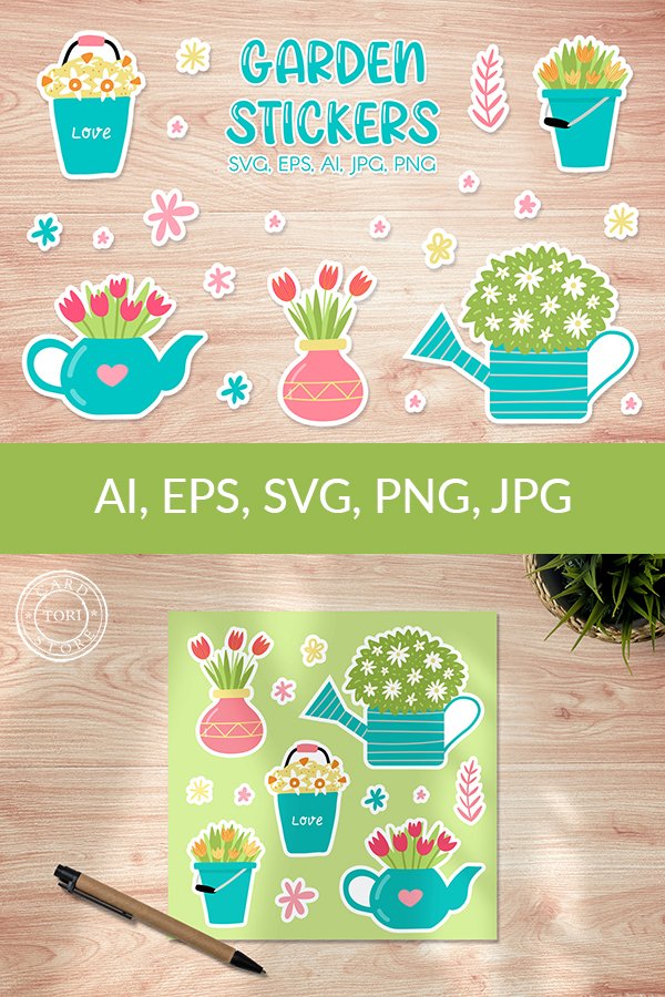 Cute Garden - Printable Stickers