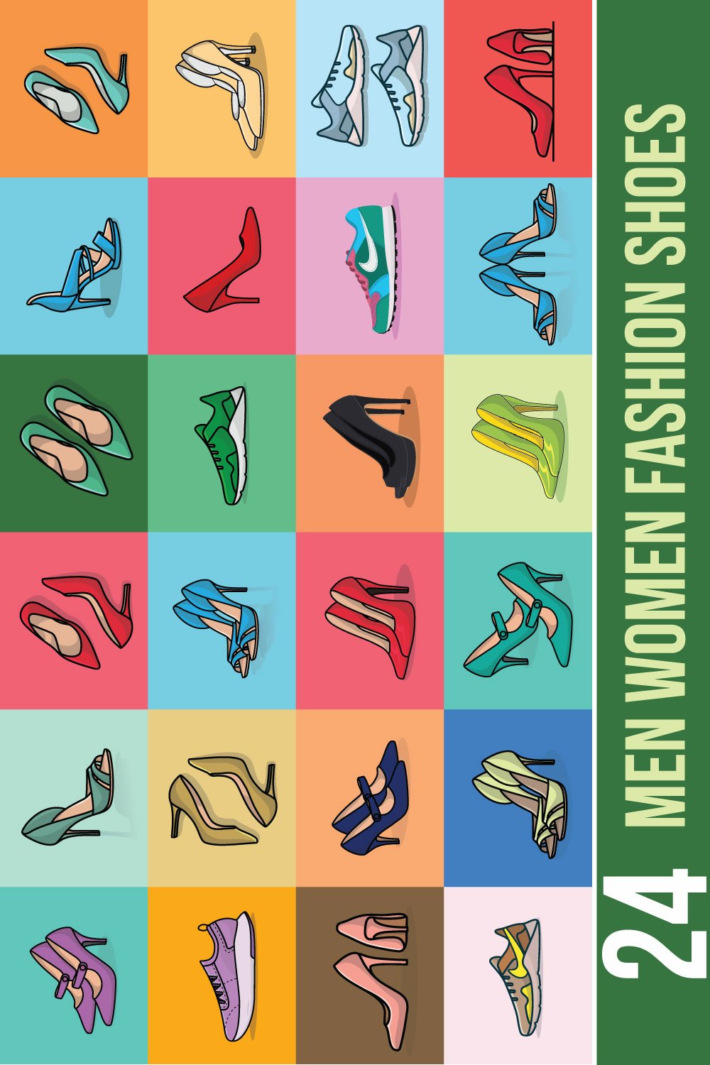 High Heels vector bundle, Men and Women shoes (2273672)