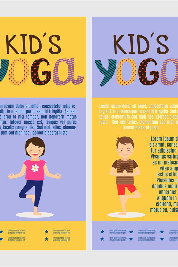 Yoga kids vertical flyers (861132)