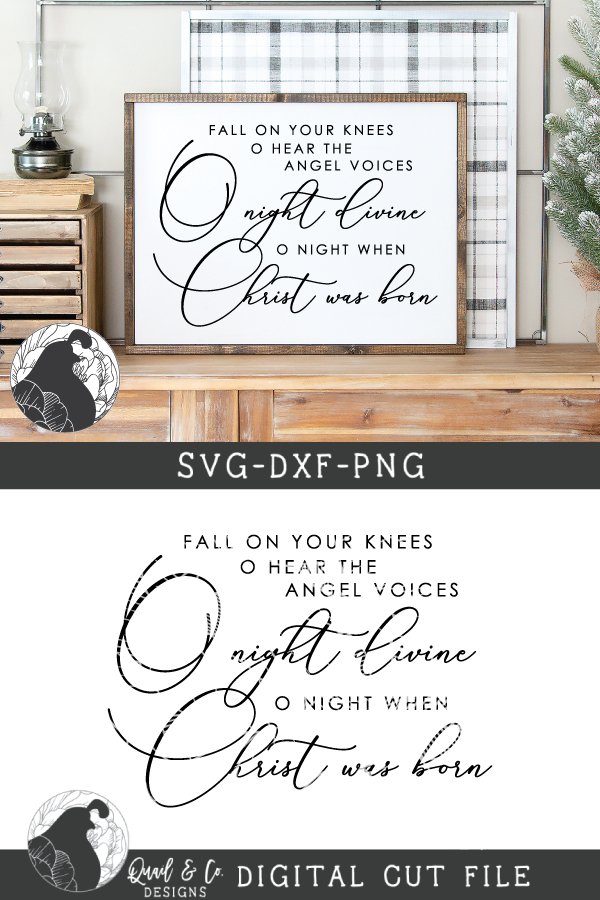 Christmas SVG, O Night Divine SVG Cut File