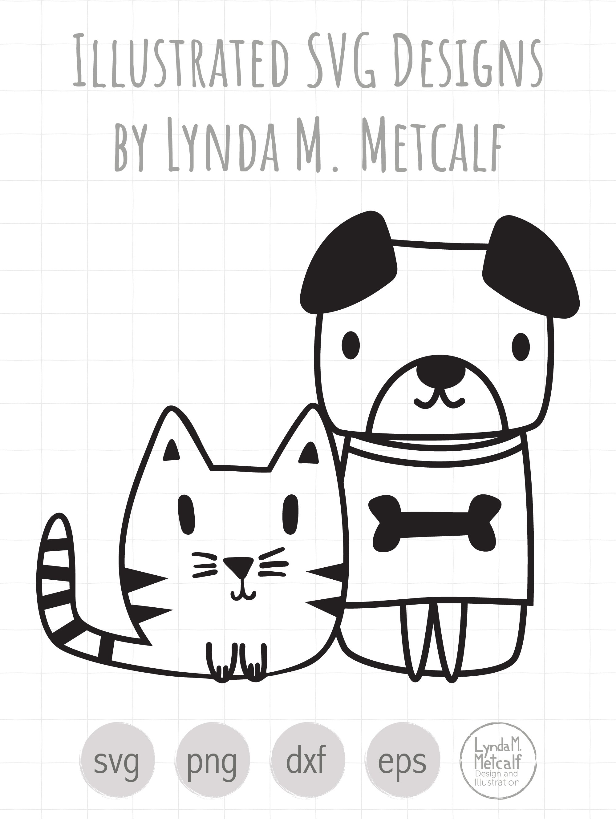Dog and Cat Svg, Cat and Dog Clipart