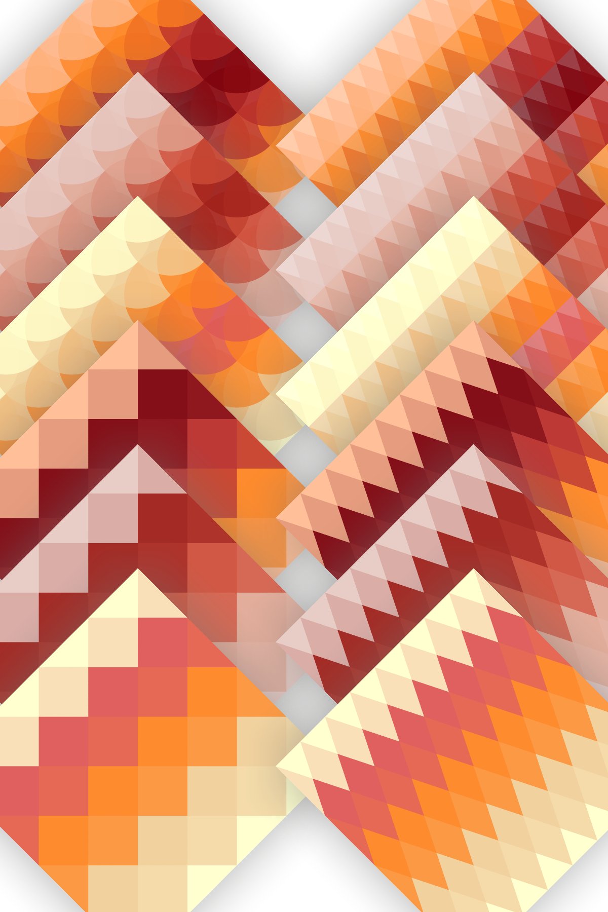 Fall Colors Geometric Seamless Digital Sublimation Paper Set