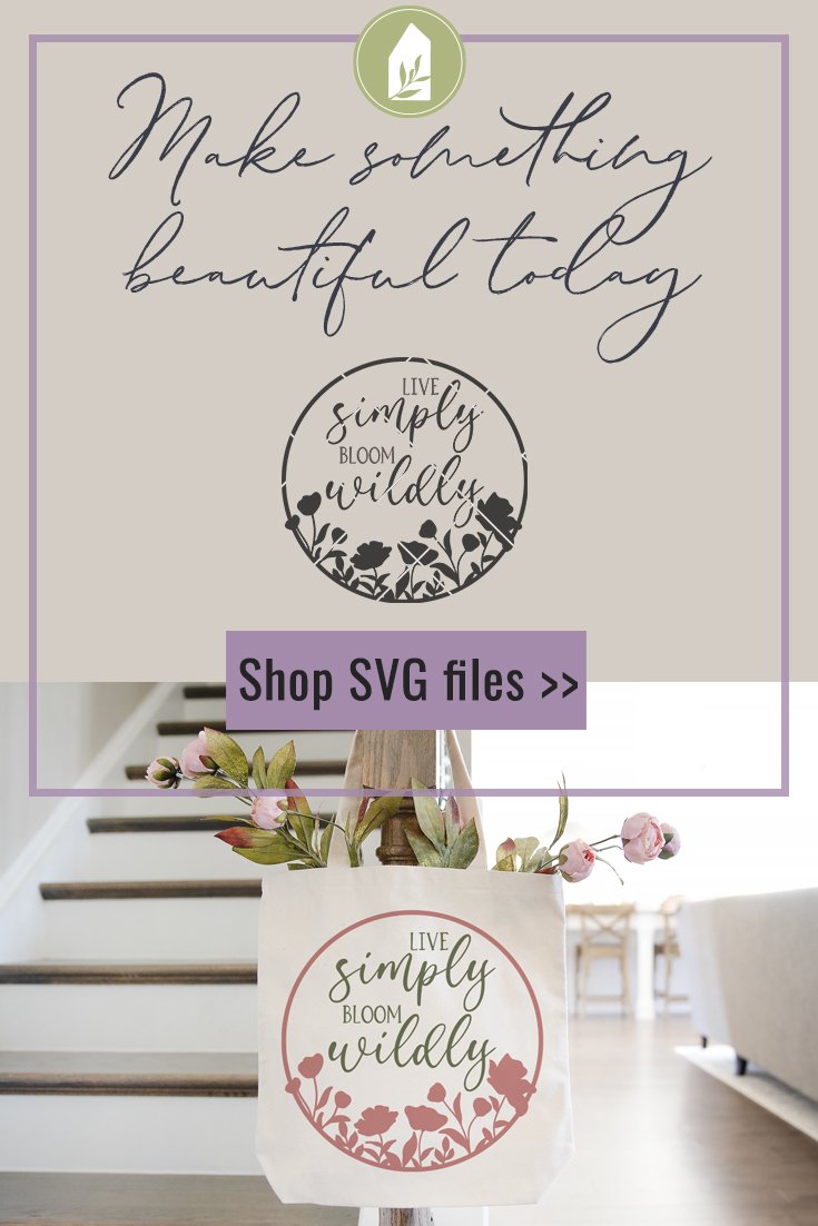 Spring Sign SVG, Live Simply Bloom Wildly SVG, Round Sign