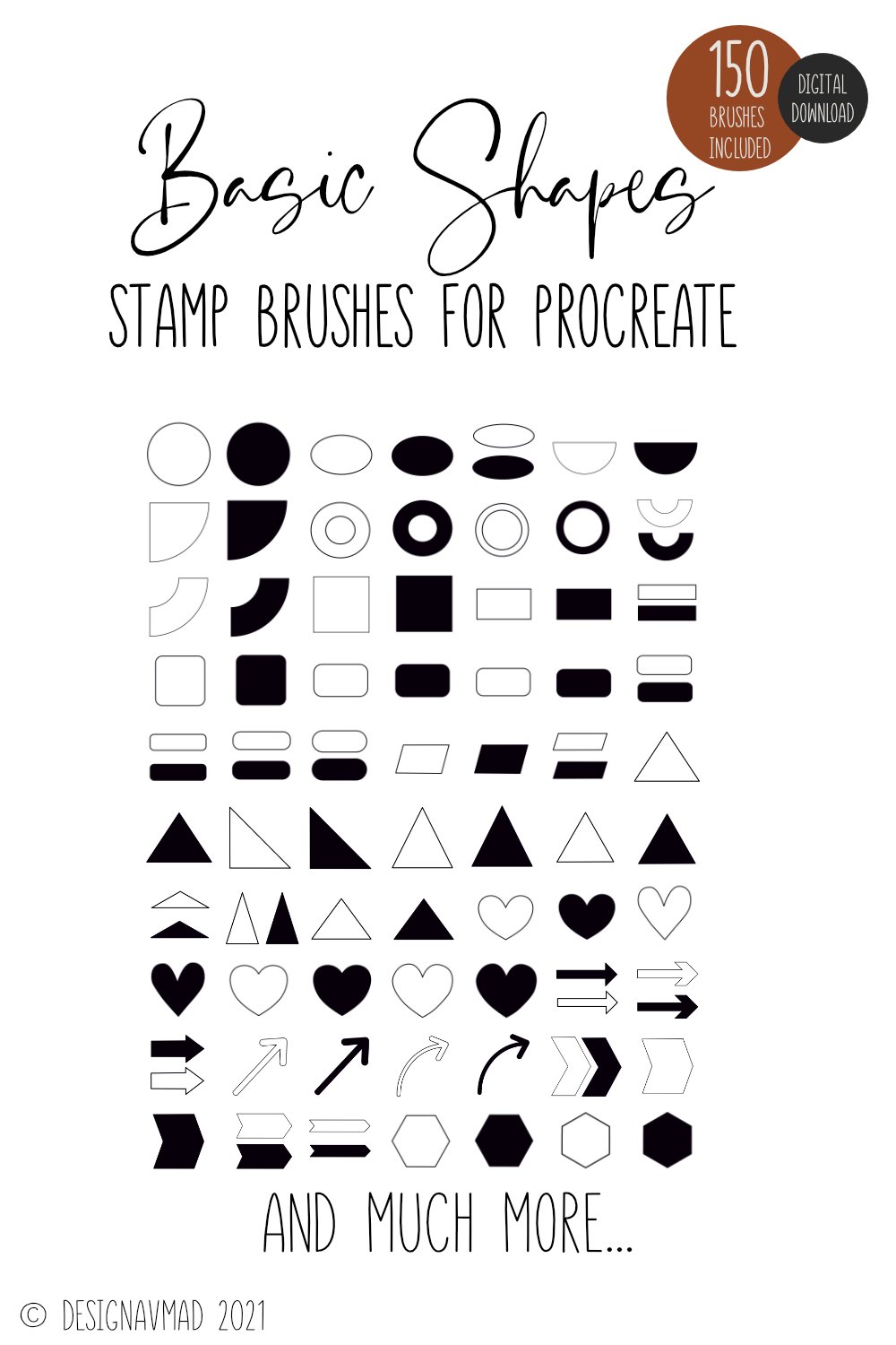 Basic Shape Stamps for Procreate (1610989)