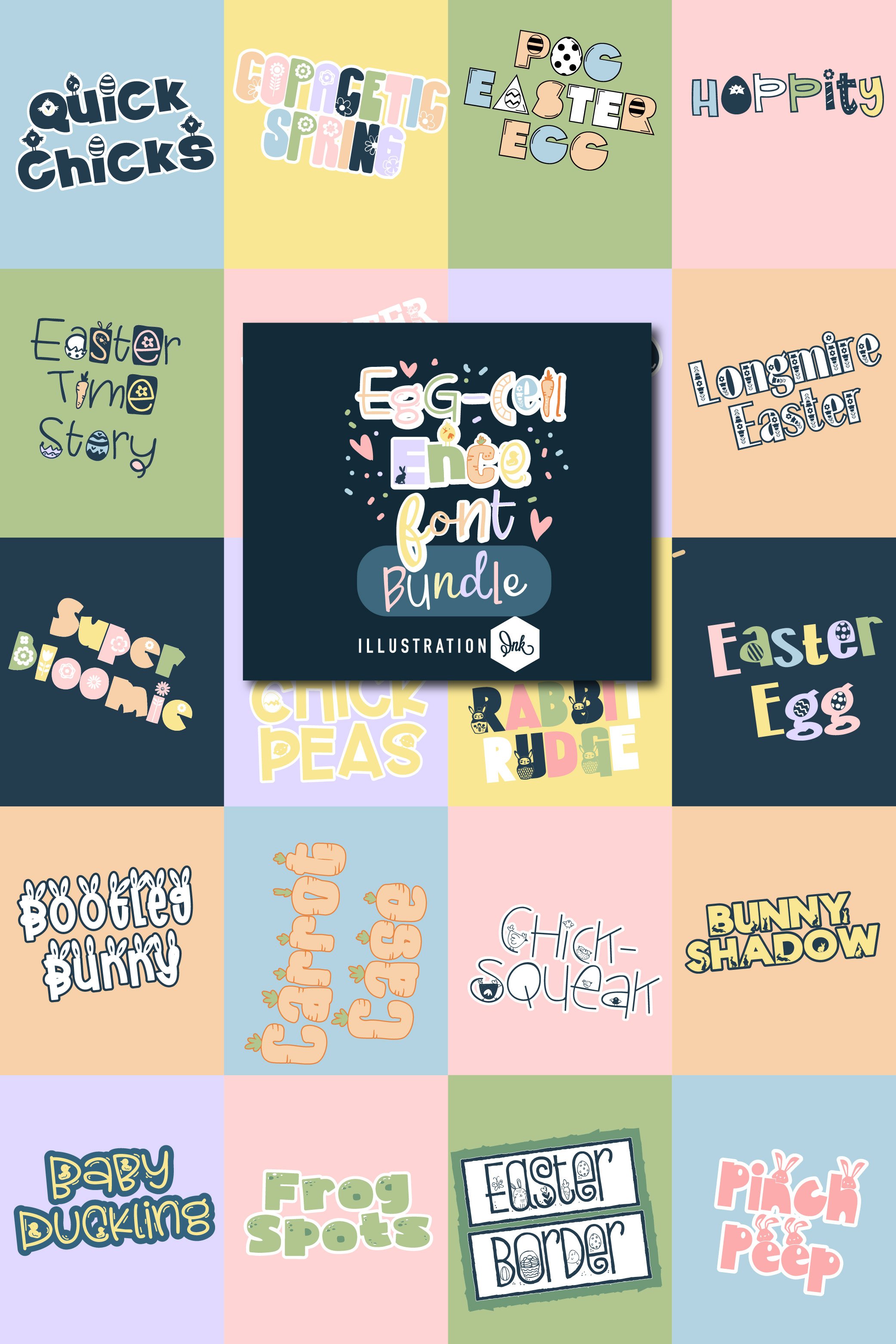 Big Discounted Bundle of fun Easter fonts
