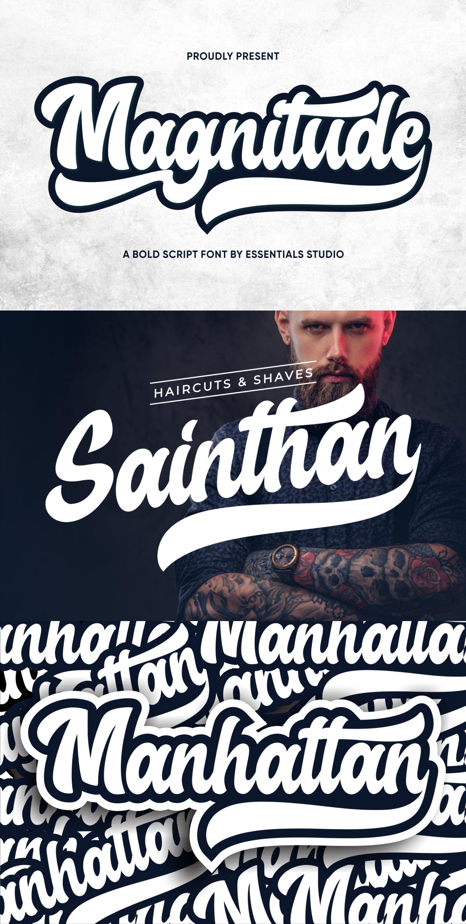 Magnitude Logo Font - Bold Script - Logo Lettering - Retro
