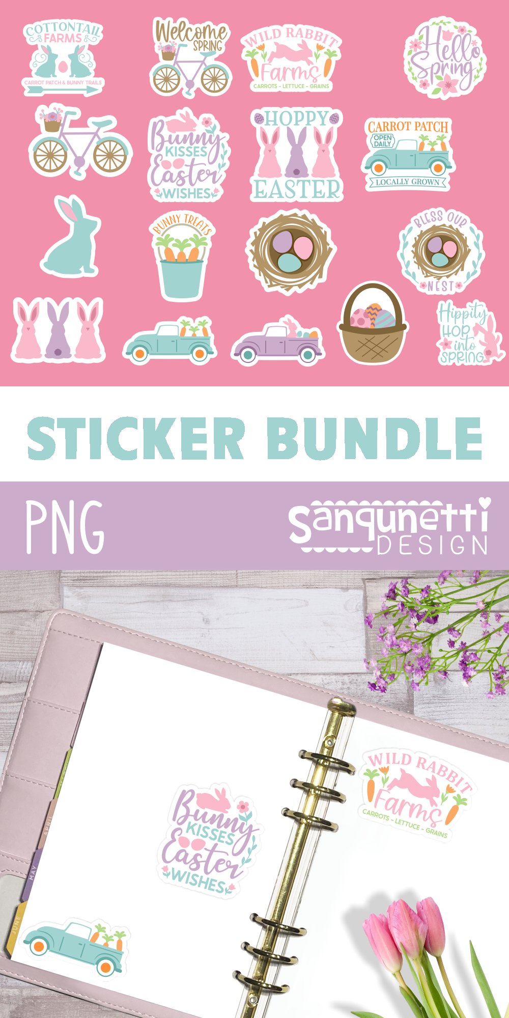 Easter Stickers | Spring sticker printable bundle