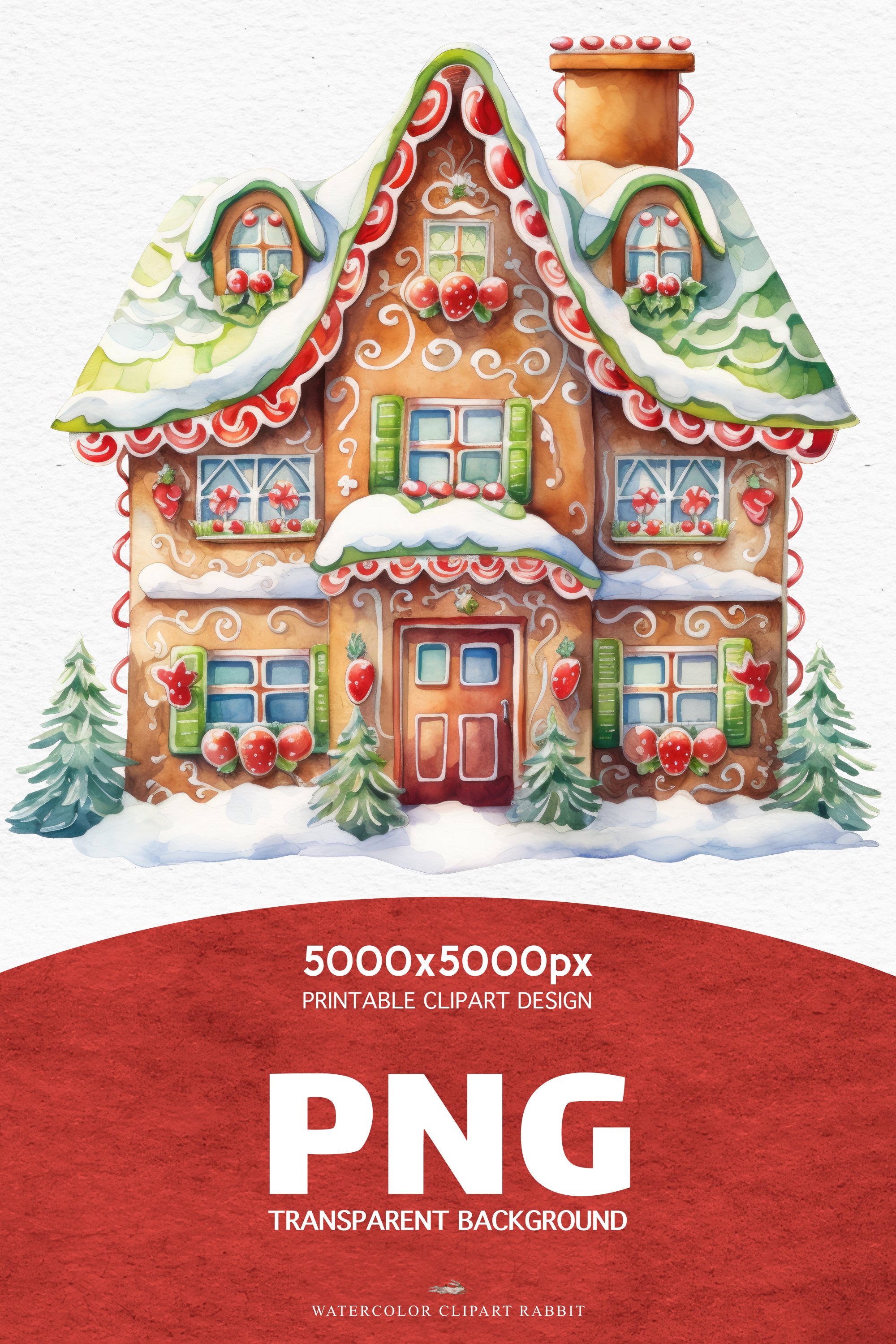Christmas Gingerbread House Clipart Santa Winter PNG Decor