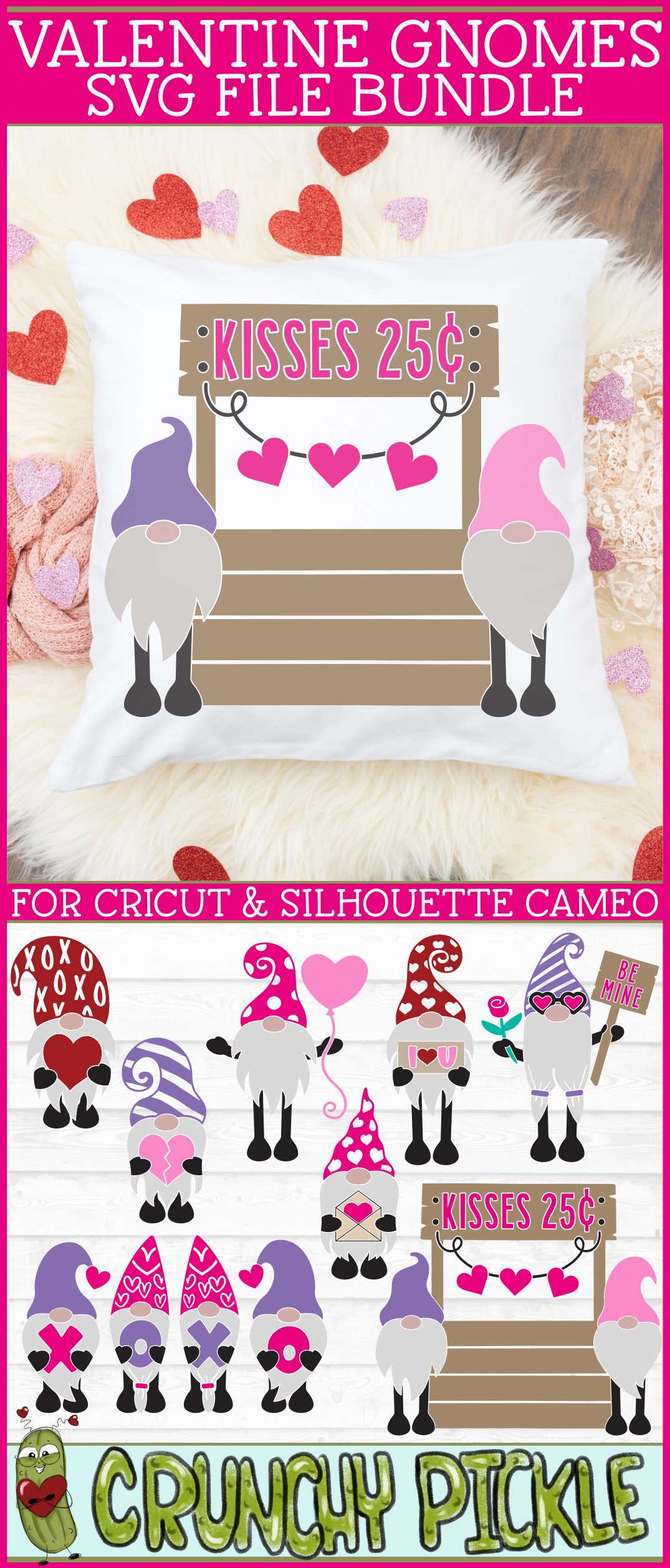 Valentine Gnomes SVG Bundle