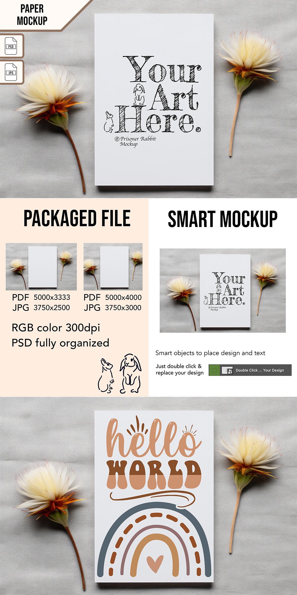 Sketch Pad Drawing Smart Mockup PSD & JPG Template (3140915)