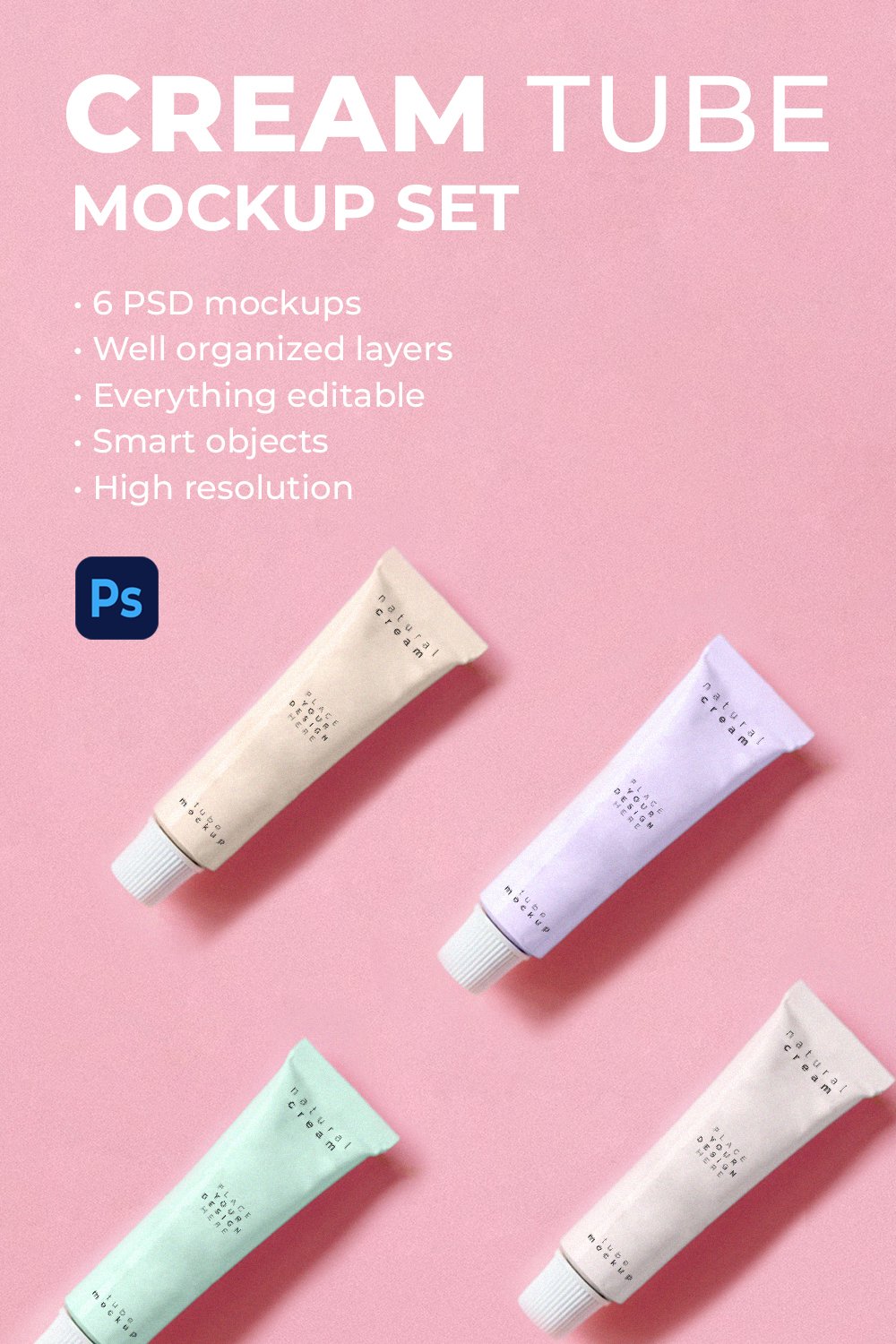 Cream Tube Packaging mockup