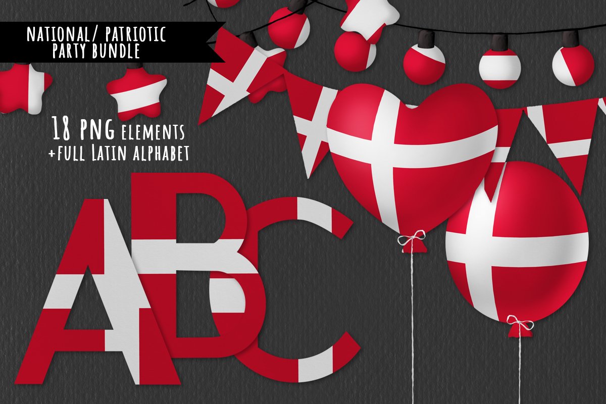 National, Patriotic Party Bundle. Denmark