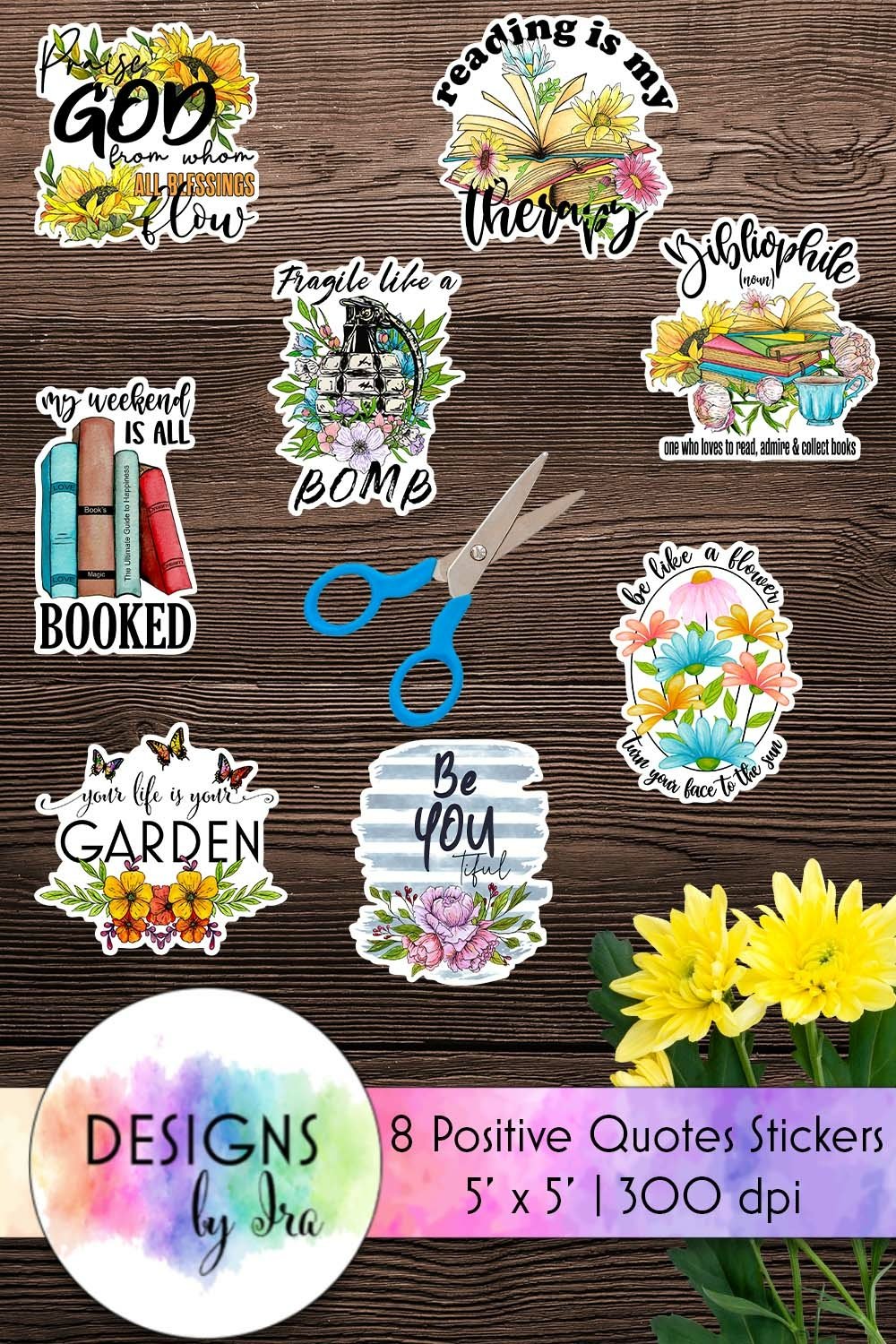 Positive Quotes Stickers Bundle