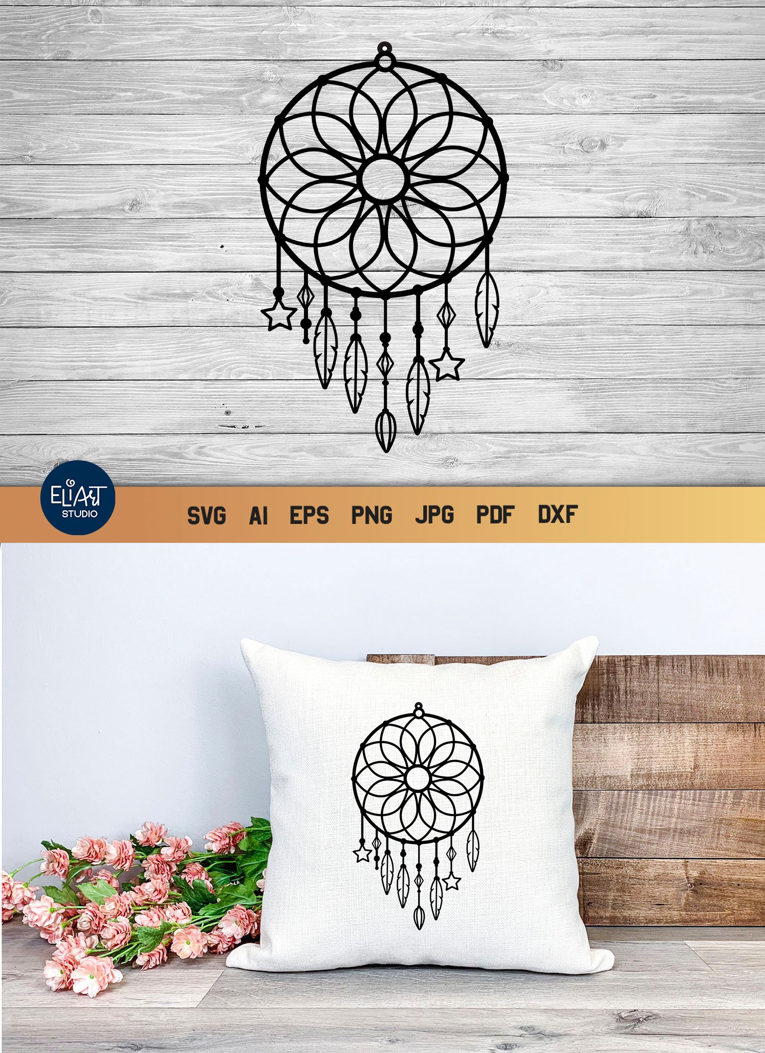 Dream catcher SVG | Boho SVG Dreamer (1440424)