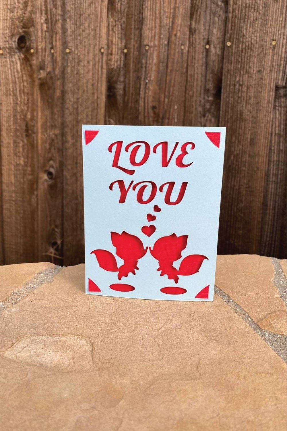 Love You Valentine Card, SVG cutting file for Cricut Joy