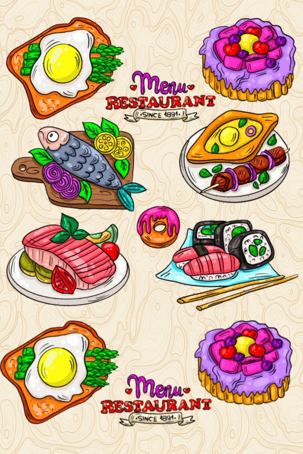 Food Clipart Set ,Delicious Food Clipart ,Food Illustration