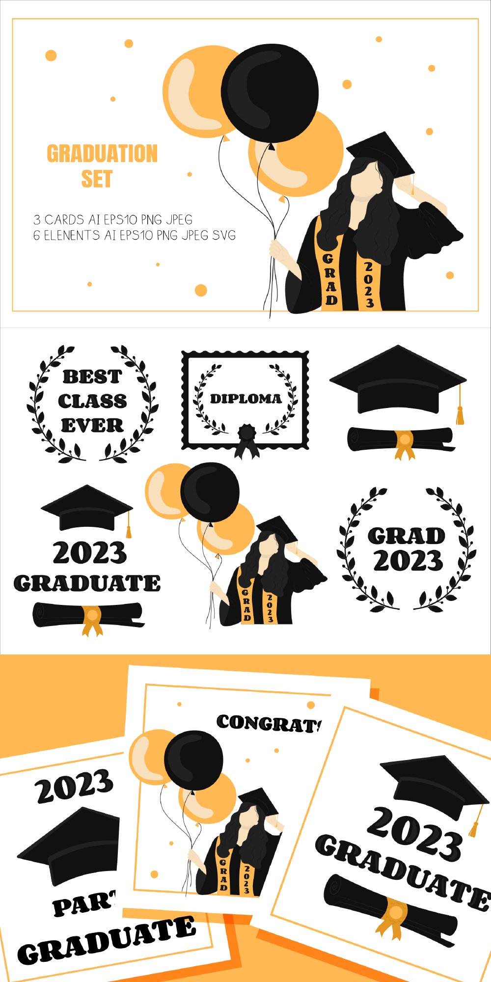 Graduation Set Cards and Elements