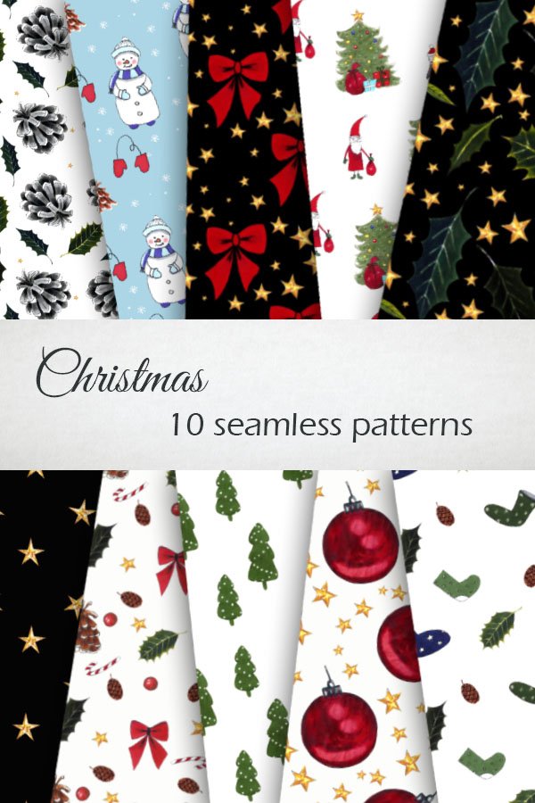 Christmas digital paper, seamless pattern (1656450)