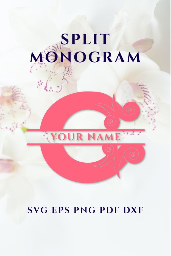 Split letter C monogram. SVG cut file