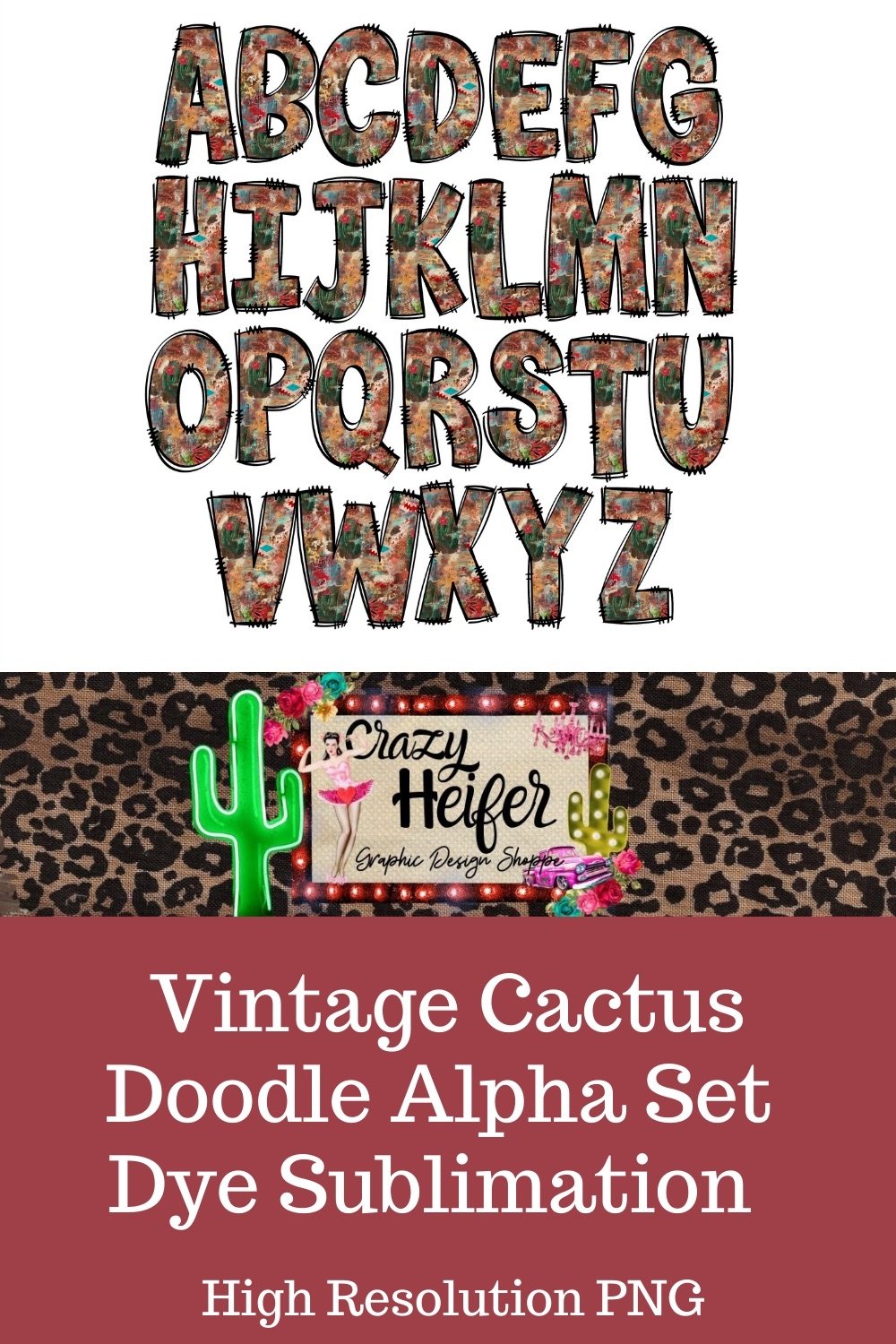 Cactus Alphabet Set | A to Z alphabet png | Alpha Set