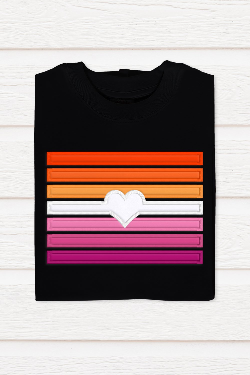 7 Color LGBT Pride Flag Love Applique Embroidery File