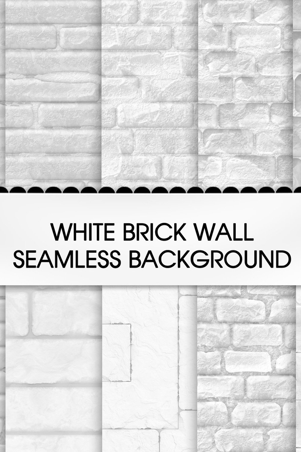 Realistic bricks seamless background White Digital Paper,