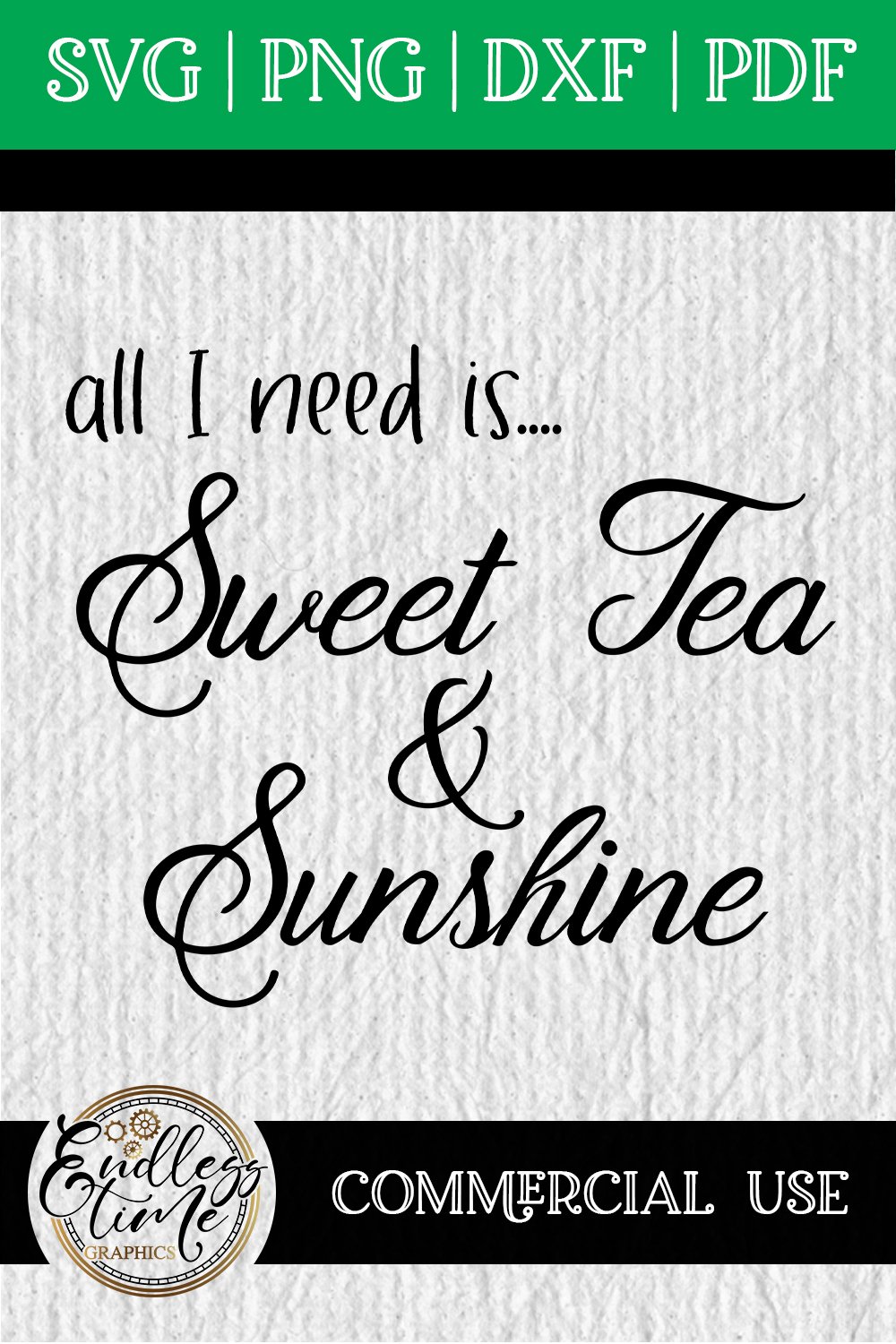 Sweet Tea and Sunshine SVG Cut File