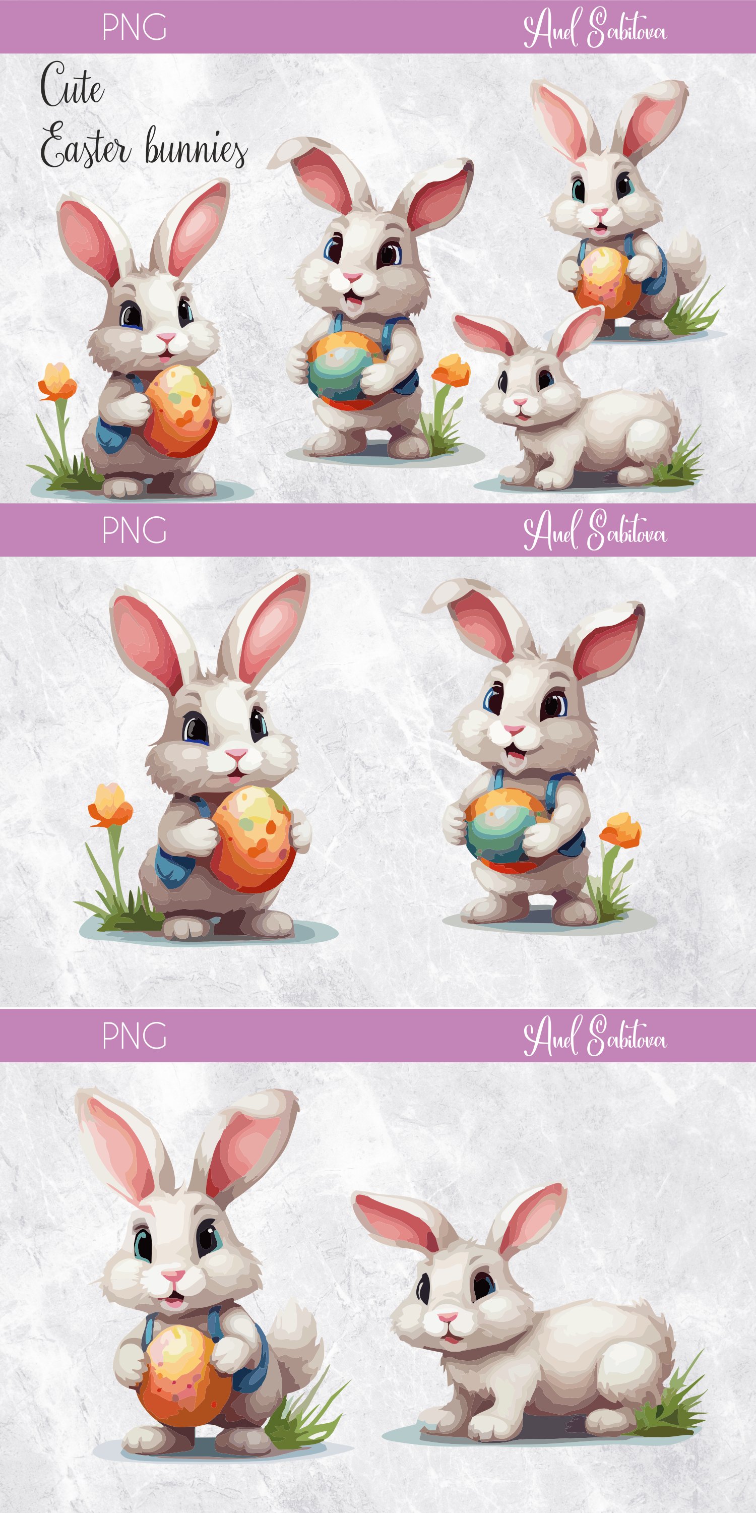 Cute Easter Bunny png (3184689)