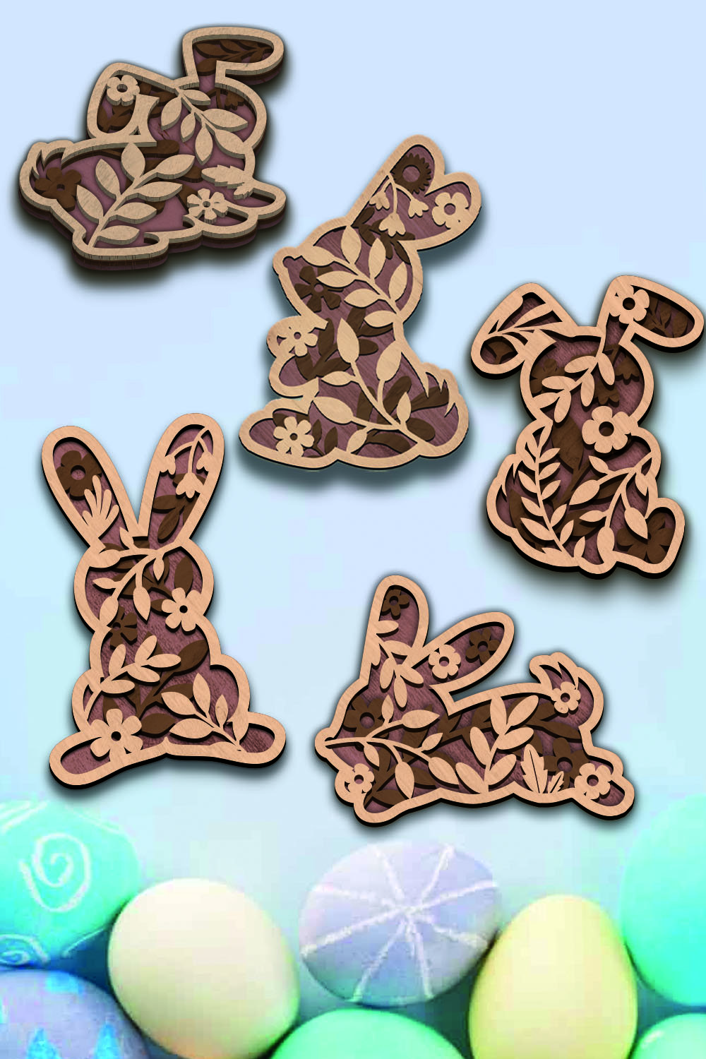 EASTER BUNNY BUNDLE, Multilayer Cut Templates